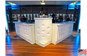 White Tufted Bar 8' Section | Ampa Events
