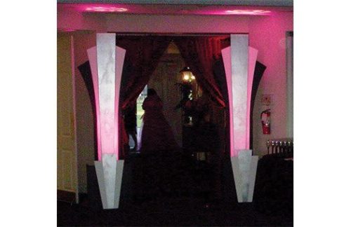 Art Deco Column with Black and White Bases | Ampa Events
