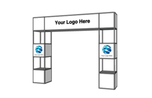 Meeting Cube Column Archway w/ Shelves, Brandable | Ampa Events