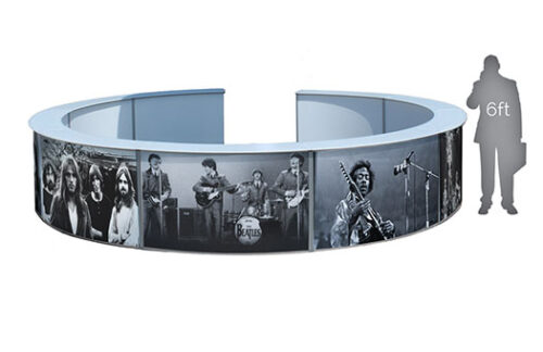 Full Round Lit Bar w/ Musician Panels | Ampa Events