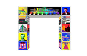 DC Arch with Pop Art Cubes | Ampa Events