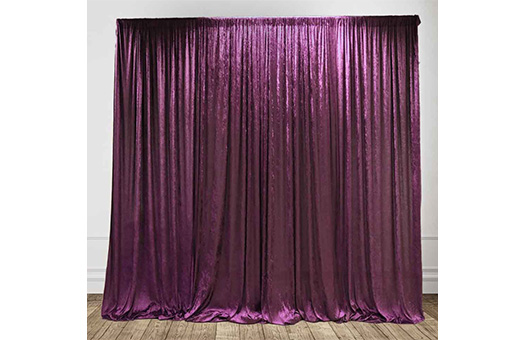 Pipe and Drape: Velvet 14x10 Purple | Ampa Events