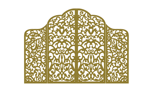 Regency 4 Panel Screen, Gold | Ampa Events